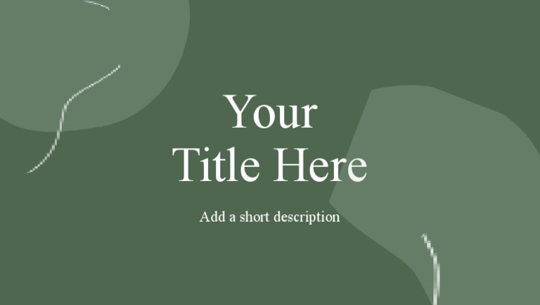 Green Blobs Basic Simple Presentation | PDF