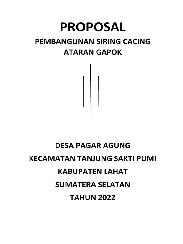 Proposal Pembangunan Siring Cacing | PDF