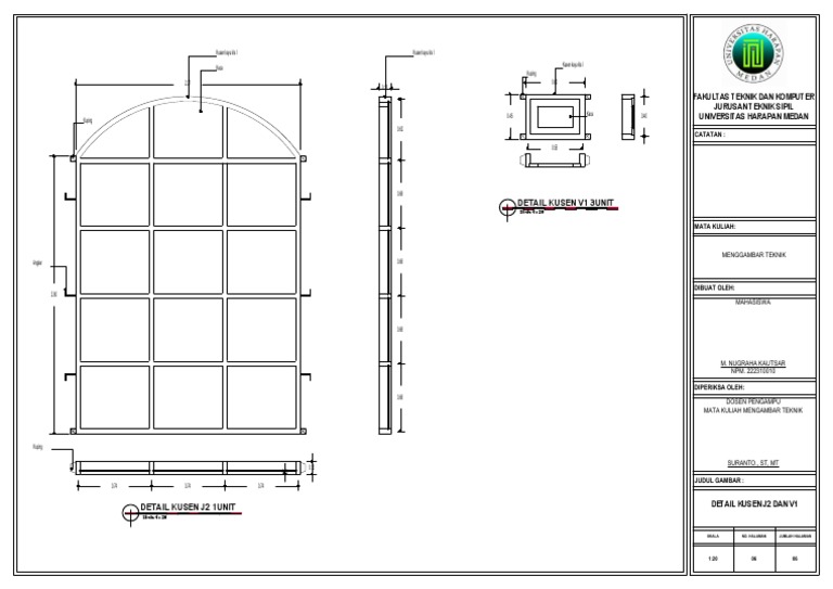 Detail Kusen V1 3unit: Fakultas Teknik Dan Komputer Jurusan Teknik Sipil Universitas Harapan ...