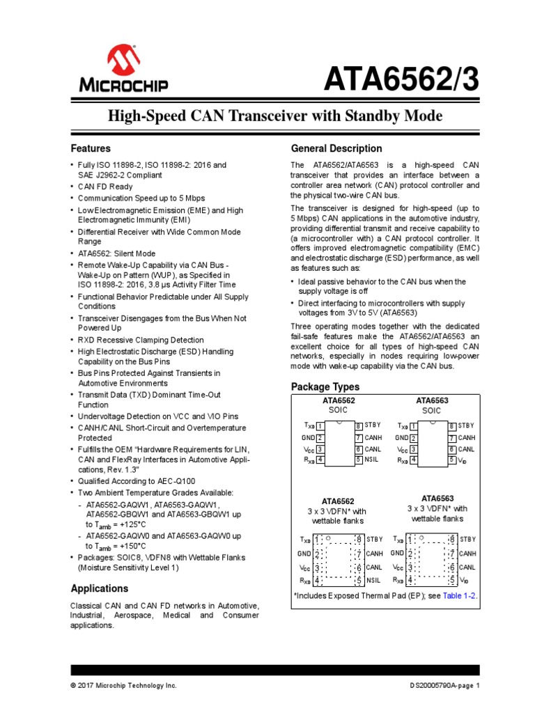 ATA6563 | PDF | Electrostatic Discharge | Electronics