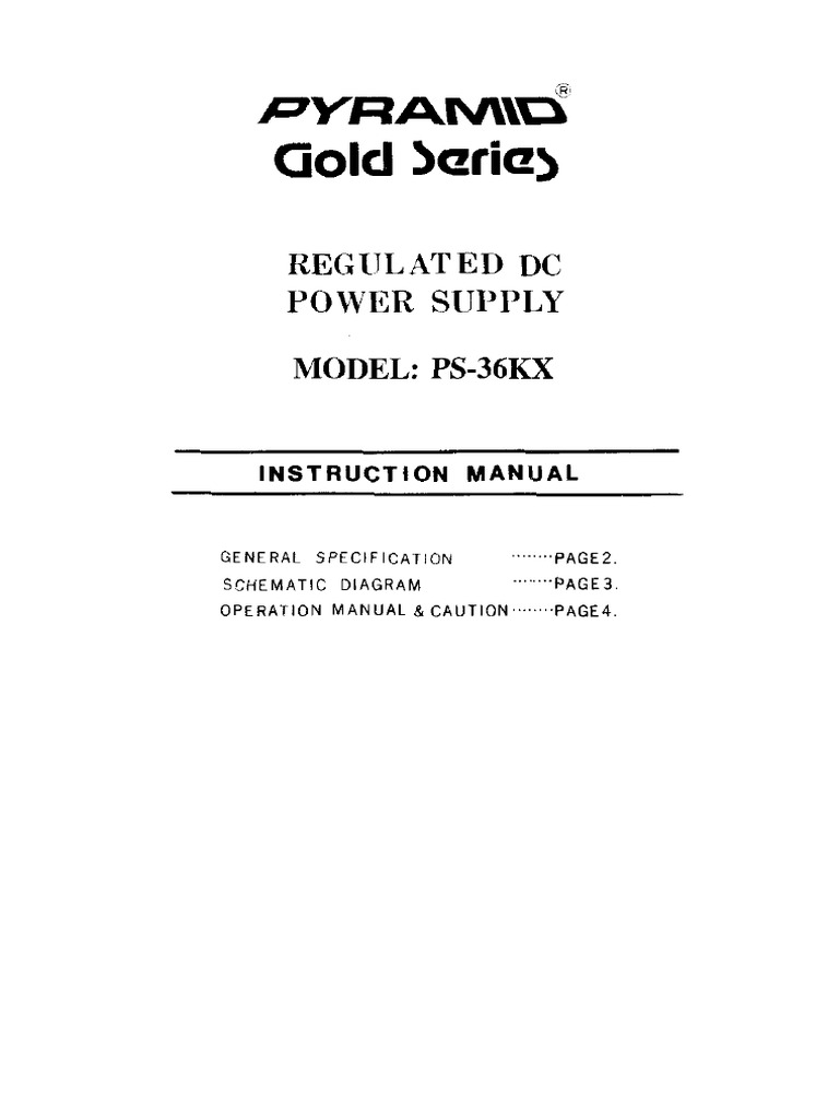 Pyramid Ps-36kx Car-Audio Power Supply | PDF
