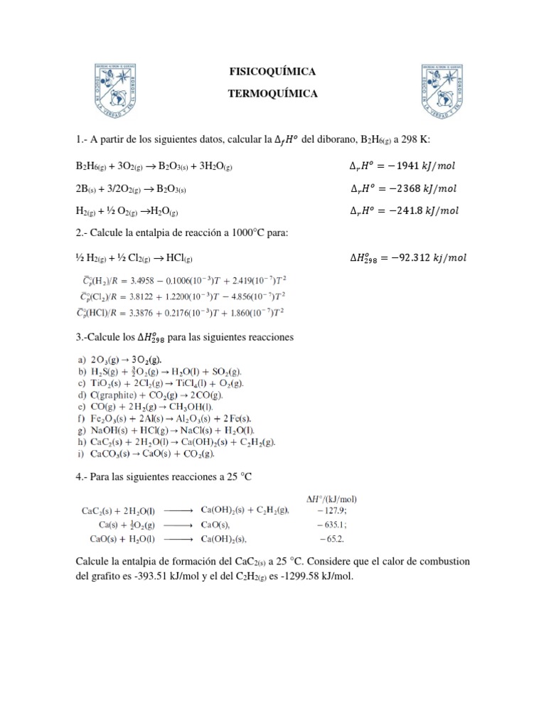TERMOQUÍMICA | PDF | Ciencia y matemáticas