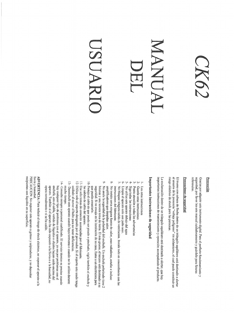 Manual Ringway CK62 | PDF