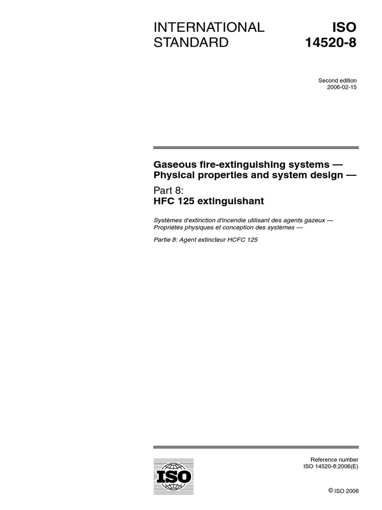 Iso 14520 - 8 HFC 125-2006 | Download Free PDF | International Organization For Standardization ...