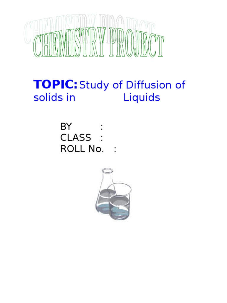 Chemistry Project For Class 12
