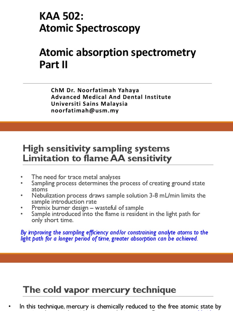 2 - AAS Part 2 | PDF | Atomic Absorption Spectroscopy | Absorption Spectroscopy