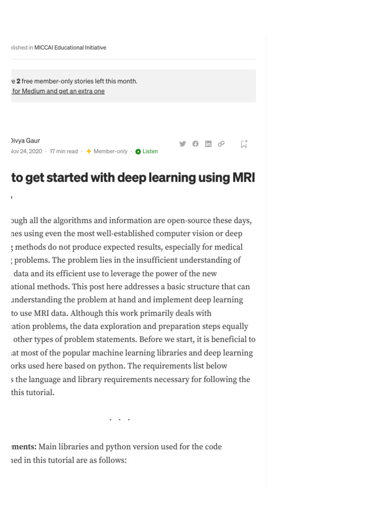 How To Get Started With Deep Learning Using MRI Data. - by Divya Gaur ... How To Get Started With Deep Learning Using MRI Data. - by Divya Gaur ...