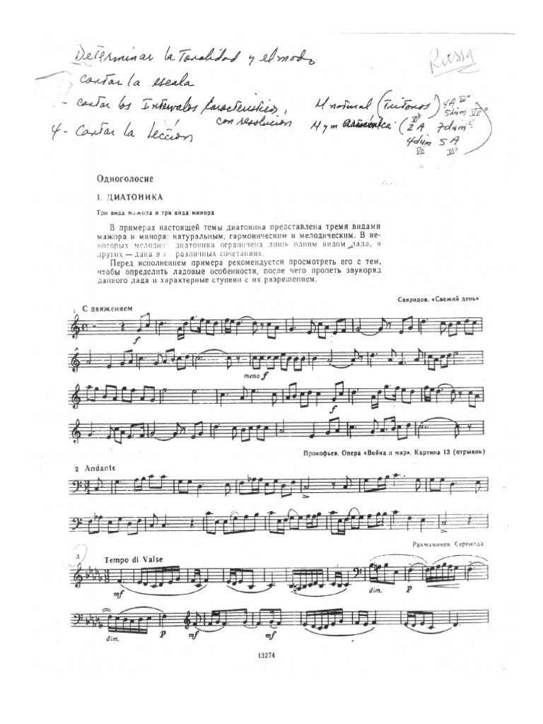 Guia Rusa Solfeo Avanzado | PDF