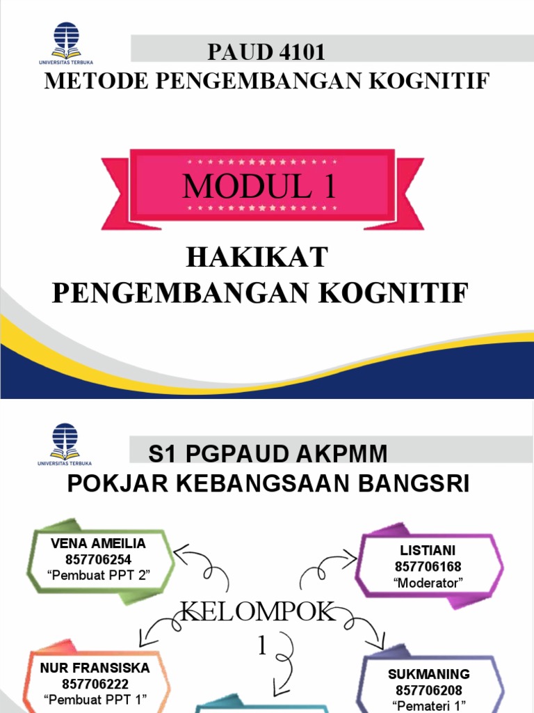 PPT MODUL 1 metode pengembangan kognitif | PDF