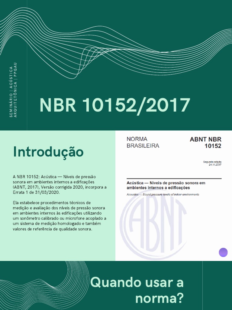 Apresentação-NBR-10152-2017 (Anneli, Cassandra, Janaína, Jordana) | PDF ... Apresentação-NBR-10152-2017 (Anneli, Cassandra, Janaína, Jordana) | PDF ...