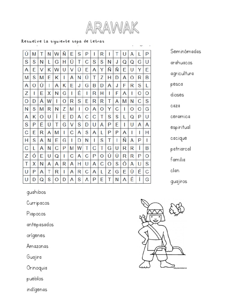 Cultura Indígena: Sopa de Letras | PDF