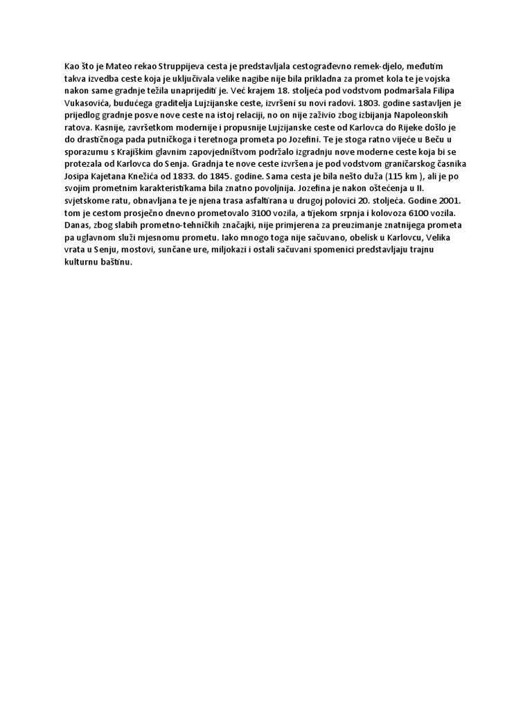 Cesta Jozefina | PDF Cesta Jozefina | PDF