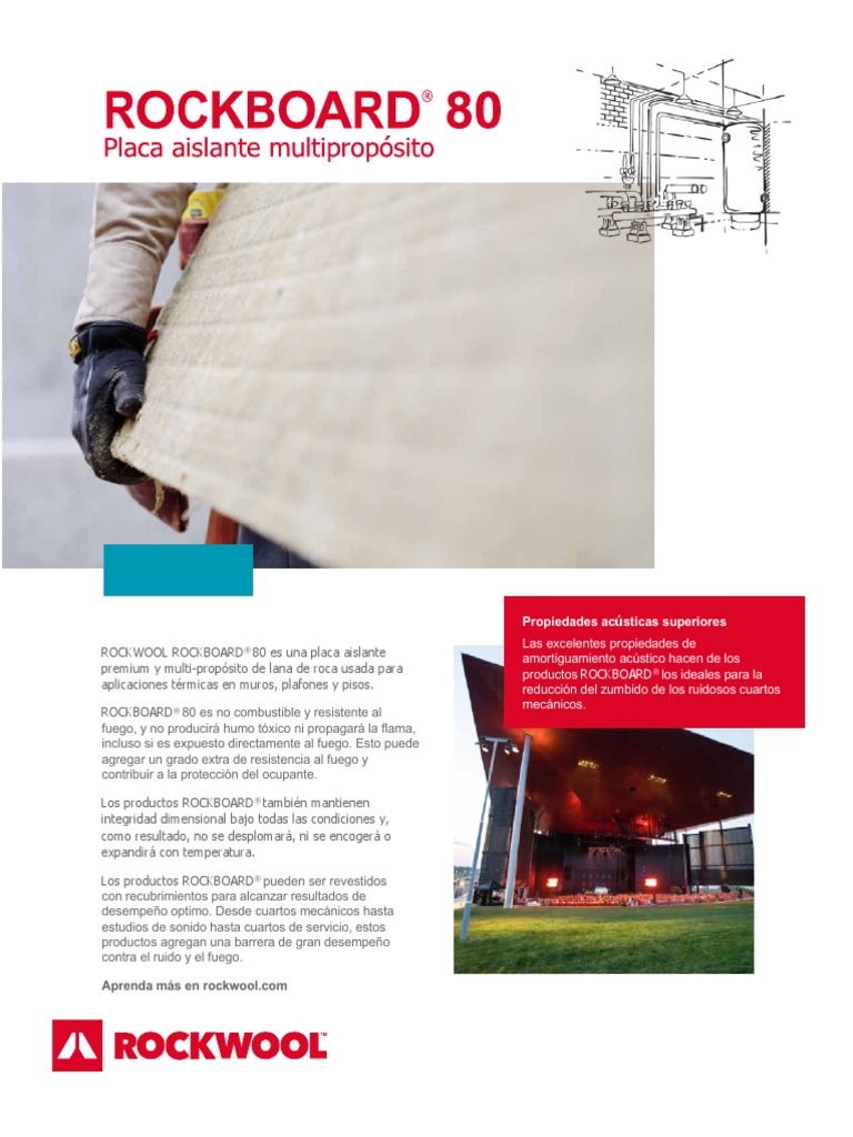 ROCKBOARD 80 Ficha Técnica Español | PDF | Aislamiento térmico ...