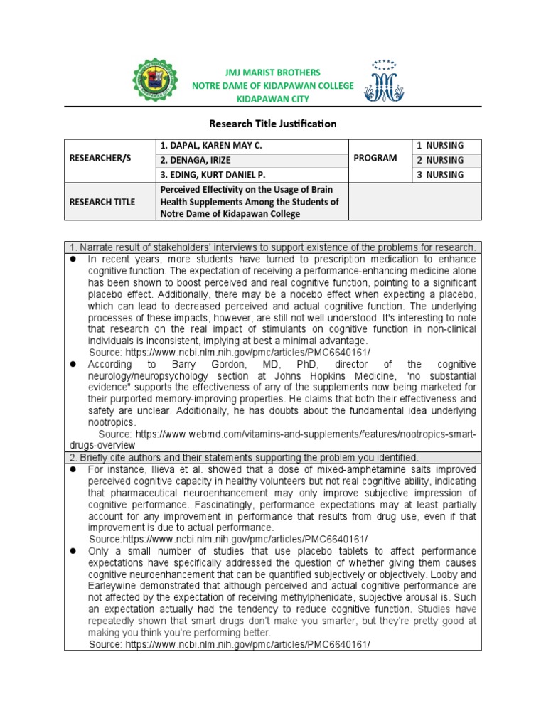 APPENDIX-A-Brain-Health-Supplements | PDF | Cognition | Neuroscience