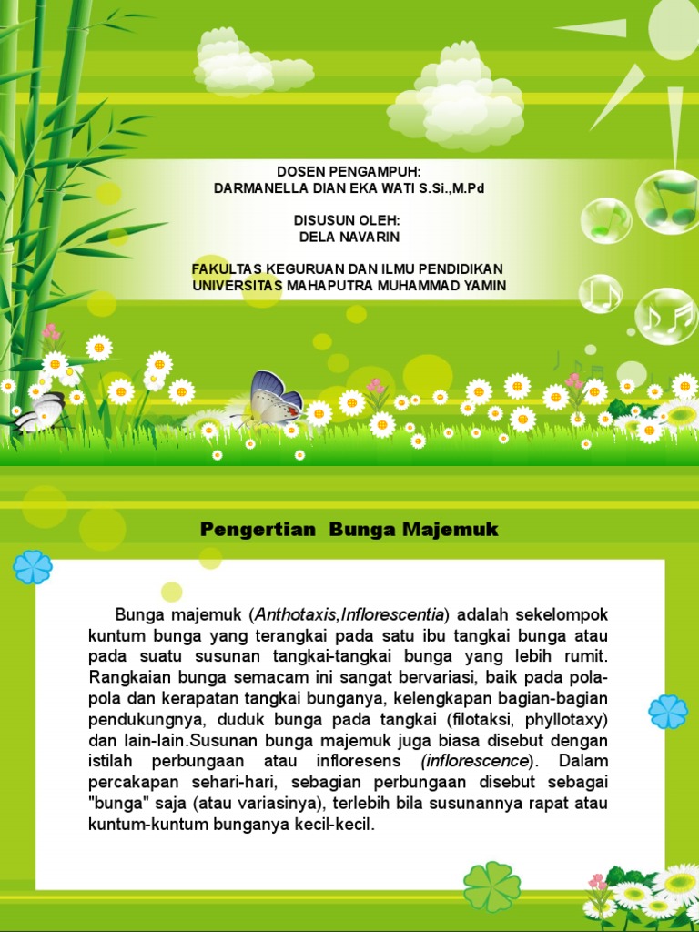 Struktur dan Ciri Bunga Majemuk | PDF