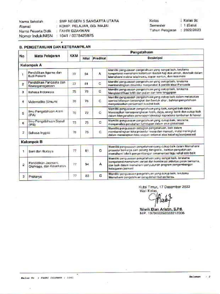 Rapor Semester 5 | PDF