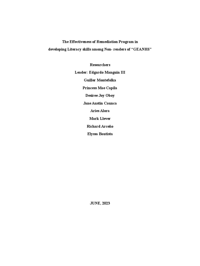 Research Grade 10 | PDF | Reading Comprehension | Literacy