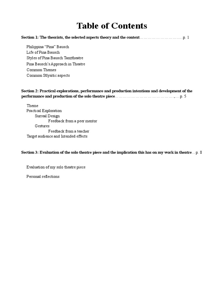 Report Example Solo Piece | PDF