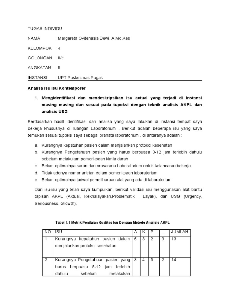 Analisis Isu Kontemporer Laboratorium | PDF