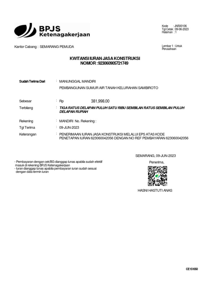 Kuitansi Jakon. | PDF