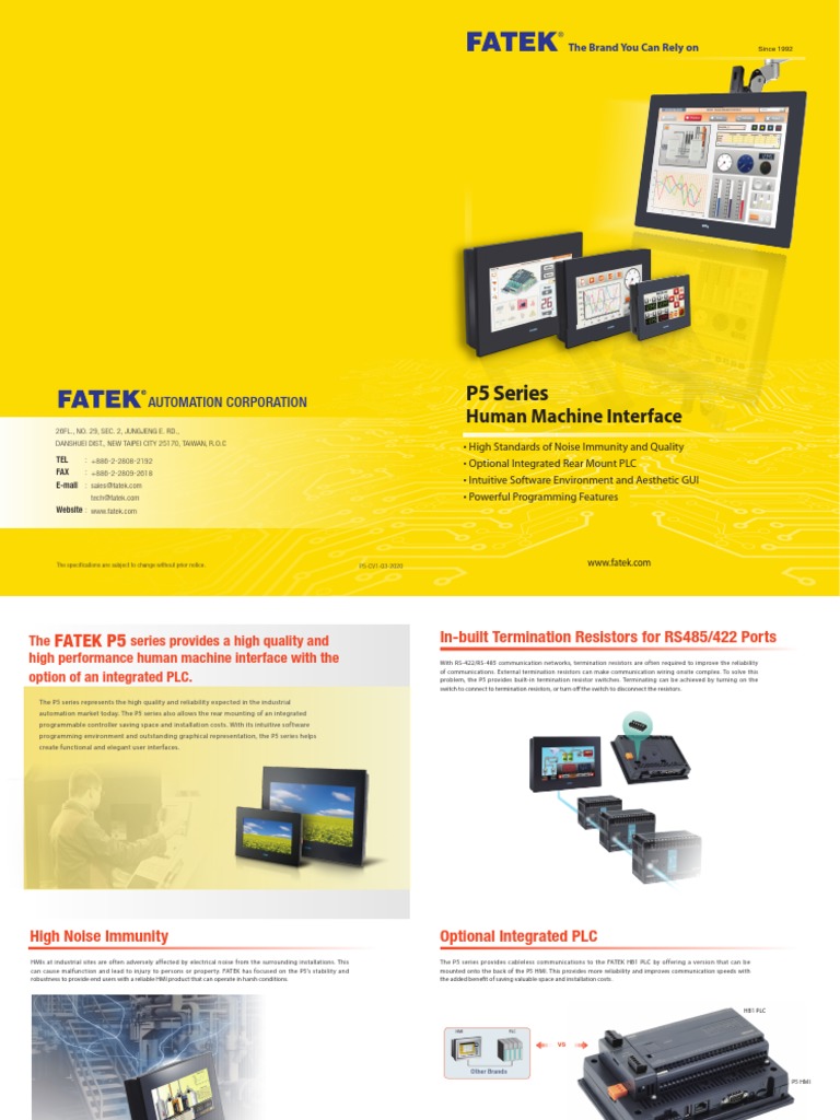 P5 HMI Catalog en | PDF | Programmable Logic Controller | User Interface
