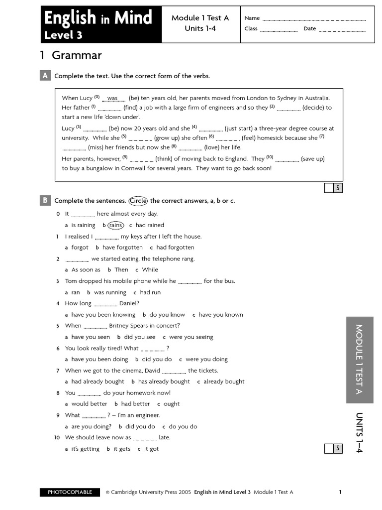 EIM Level 3 Test A Module 1 | PDF