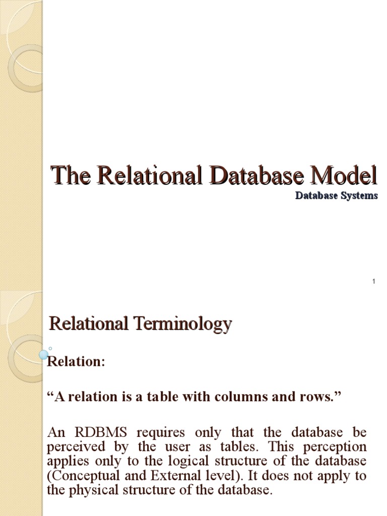 Lesson 3 Relational DB Model | PDF | Relational Model | Relational Database