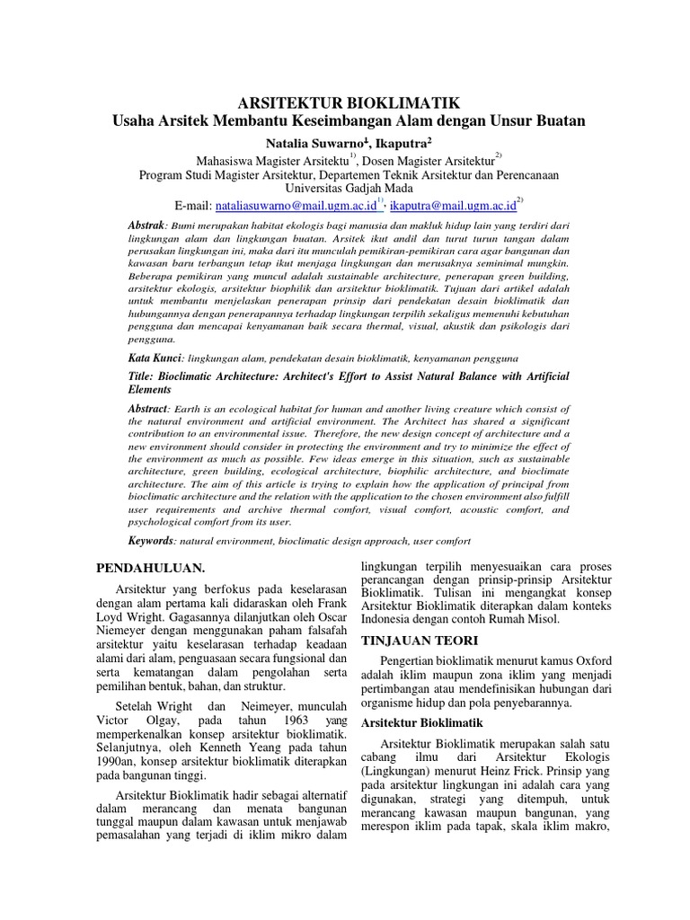 Article - PHP Bioklimatik | PDF