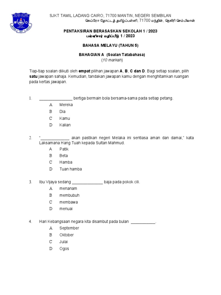 Bm Tahun 5 Pdf