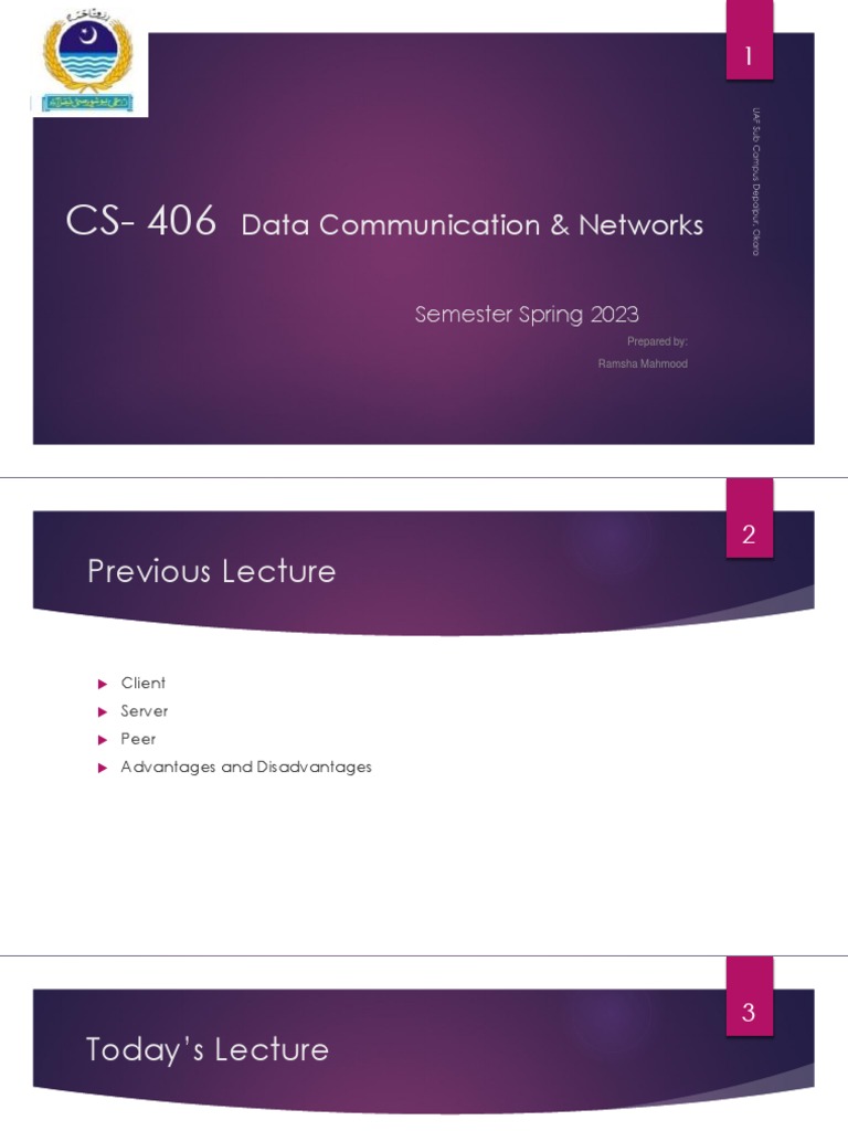 Lec 4 DCN | PDF | Osi Model | Computer Network