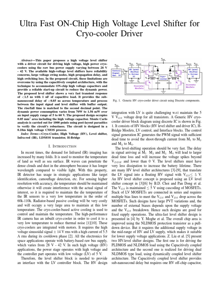 Paper on Level Shifter Design | PDF | Capacitor | Electronic Circuits