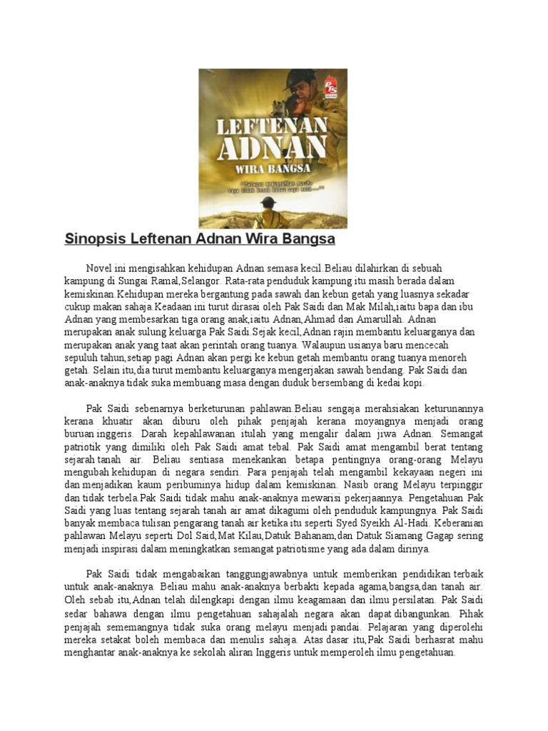 Sinopsis Keseluruhan Lef Adnan | PDF