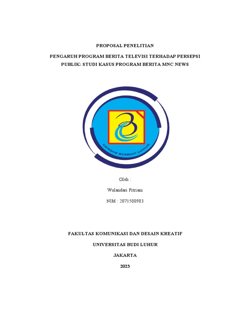 Proposal Penelitian (Riset Media) | PDF