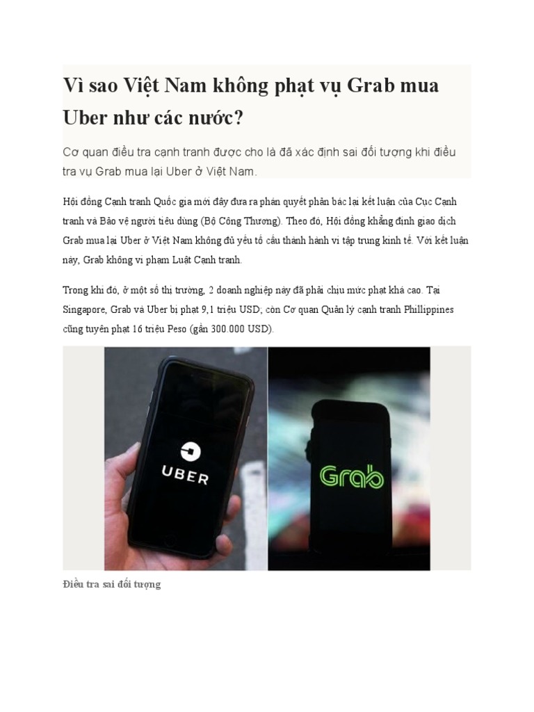 Lap Luan Quanh Vu Grab-Uber | PDF