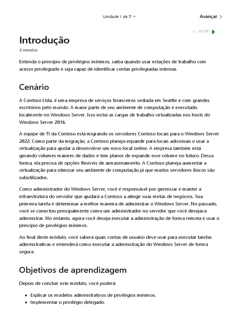 001-Windows Server Introdução - Training - Microsoft Learn | PDF 001-Windows Server Introdução - Training - Microsoft Learn | PDF