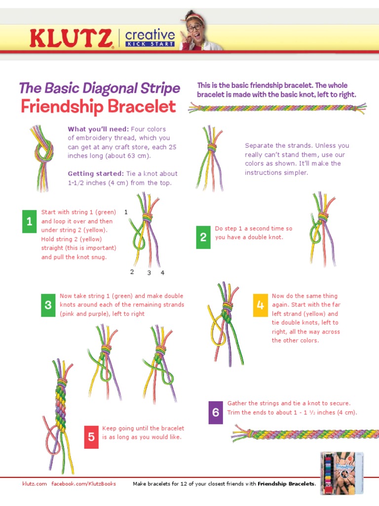 Klutz - DL - Make A Friendship Bracelet | PDF | Knot | Textile Arts