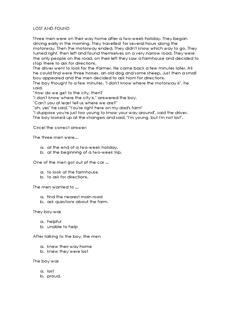 Lost and found | PDF