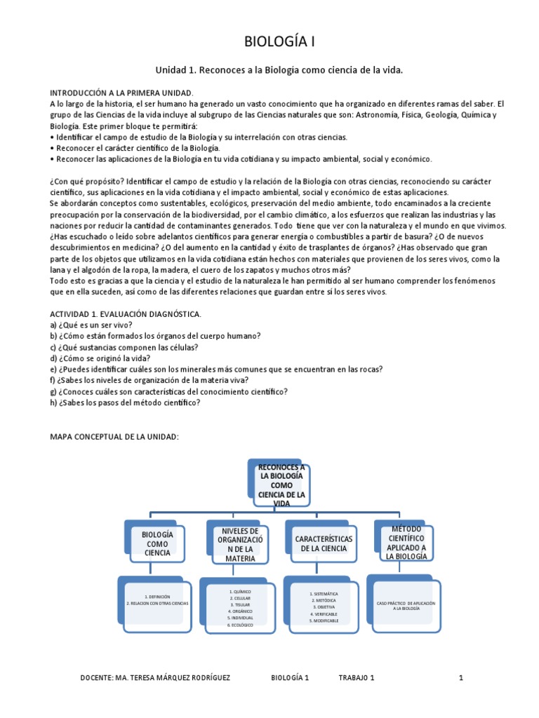 Introducción a la Biología como Ciencia | PDF | Biología Celular ...