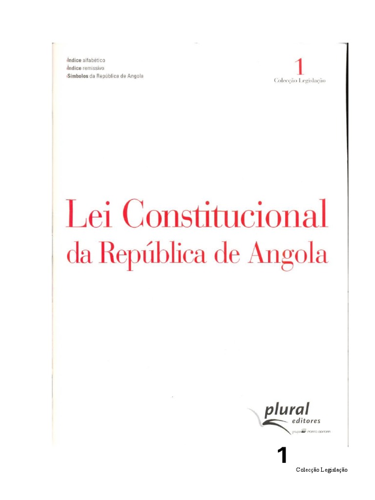 Revisão da Lei Constitucional de Angola | PDF | Eleições | República