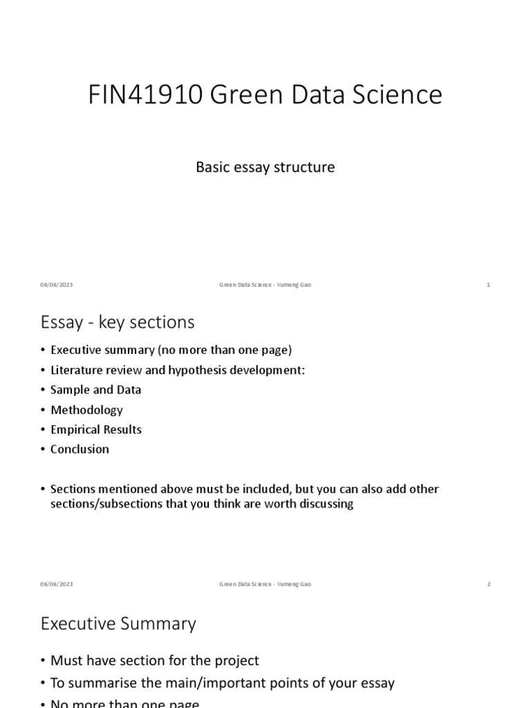 GDS - Guide To Essay Writing | PDF