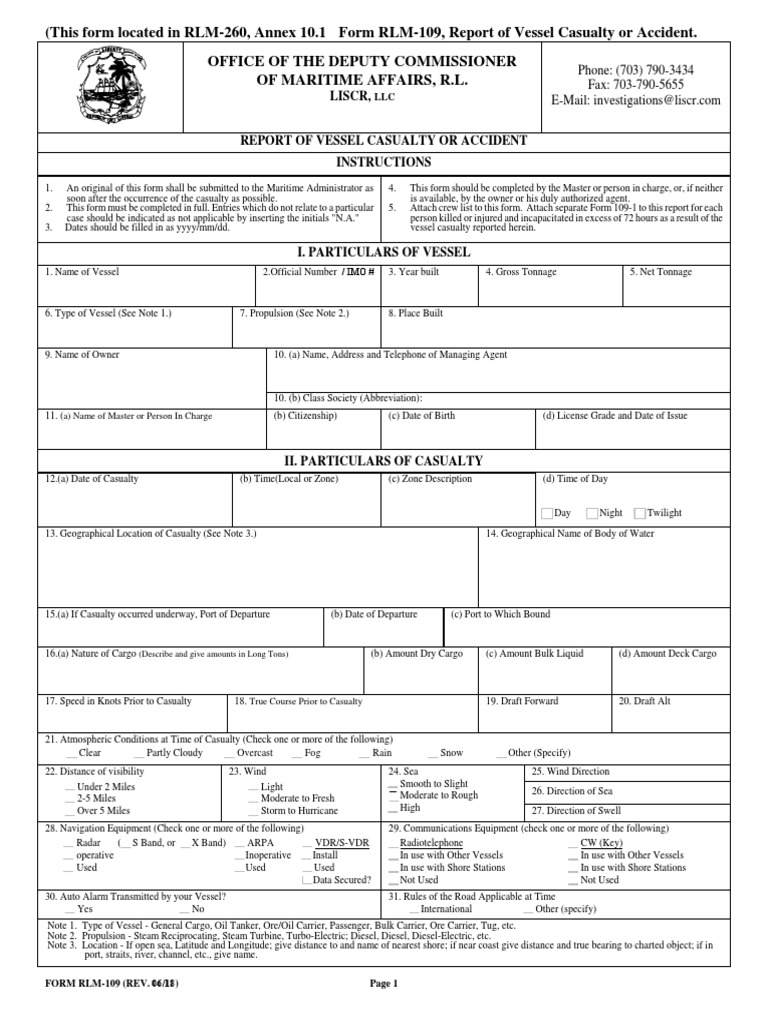 RLM 109 - RLM 260 - Rev.06 18 | PDF | Marine Propulsion | Ships