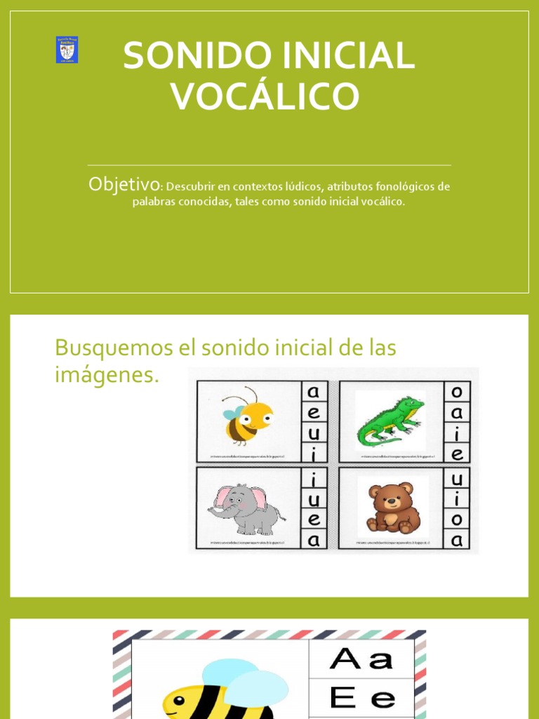 Sonido Inicial Vocálico Pdf