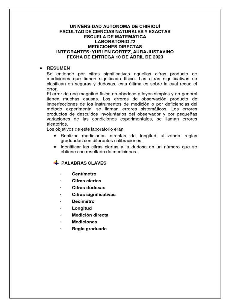 Laboratorio 2 Mediciones | PDF