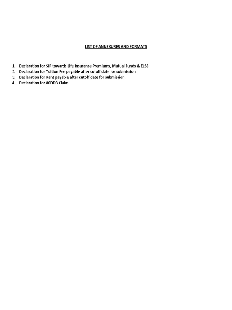 Declaration for Future Payments | PDF