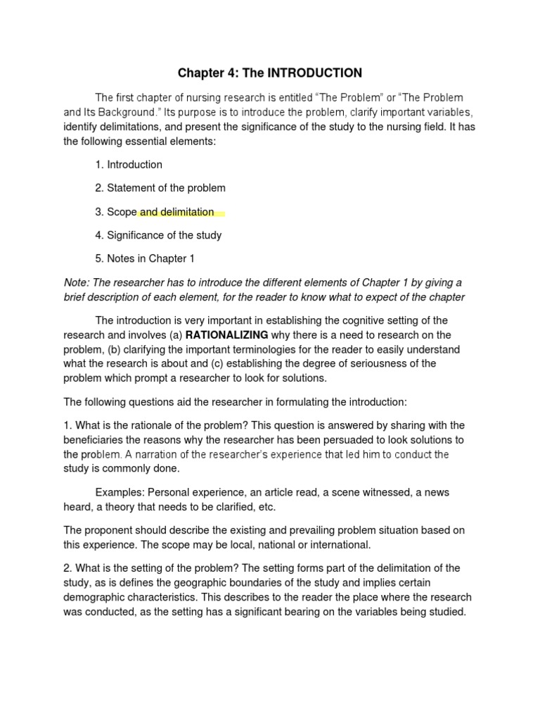 Chapter 4, 5 and 6 Rationale, SOP, SOS | PDF | Nursing | Dependent And ...