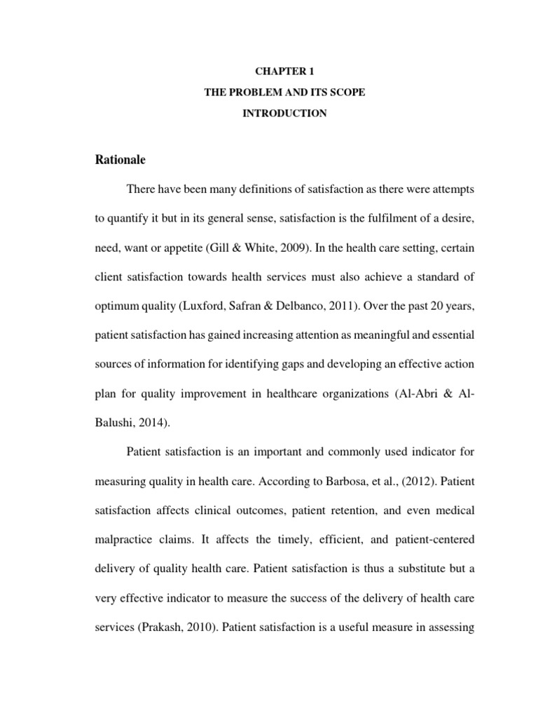Chapter 4 Example of Rationale of The Study | PDF