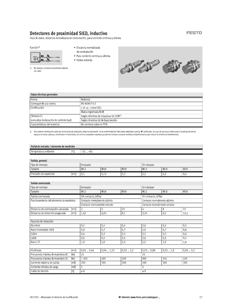 (Anexo Nro. 2 Req. Nro. 201705532) - SENSOR DE PROXIMIDAD INDUCTIVO | PDF (Anexo Nro. 2 Req. Nro. 201705532) - SENSOR DE PROXIMIDAD INDUCTIVO | PDF
