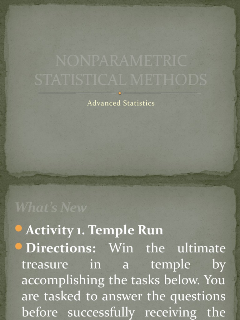 Nonparametric Statistical Methods | PDF