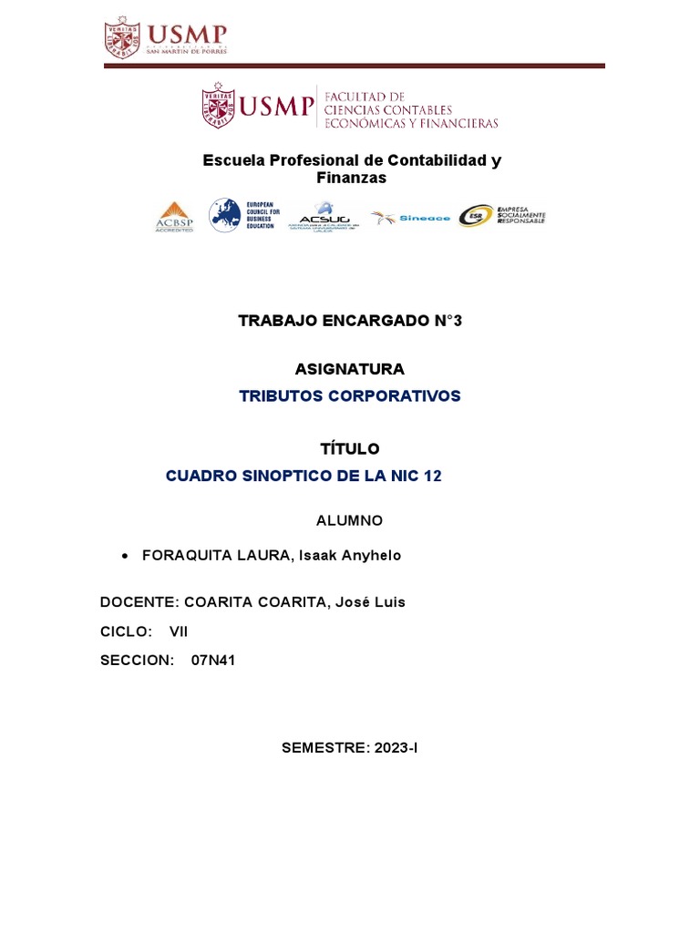 Caratula Usmp | PDF