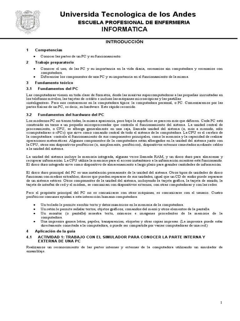 Trabajo de Informatica Word | PDF